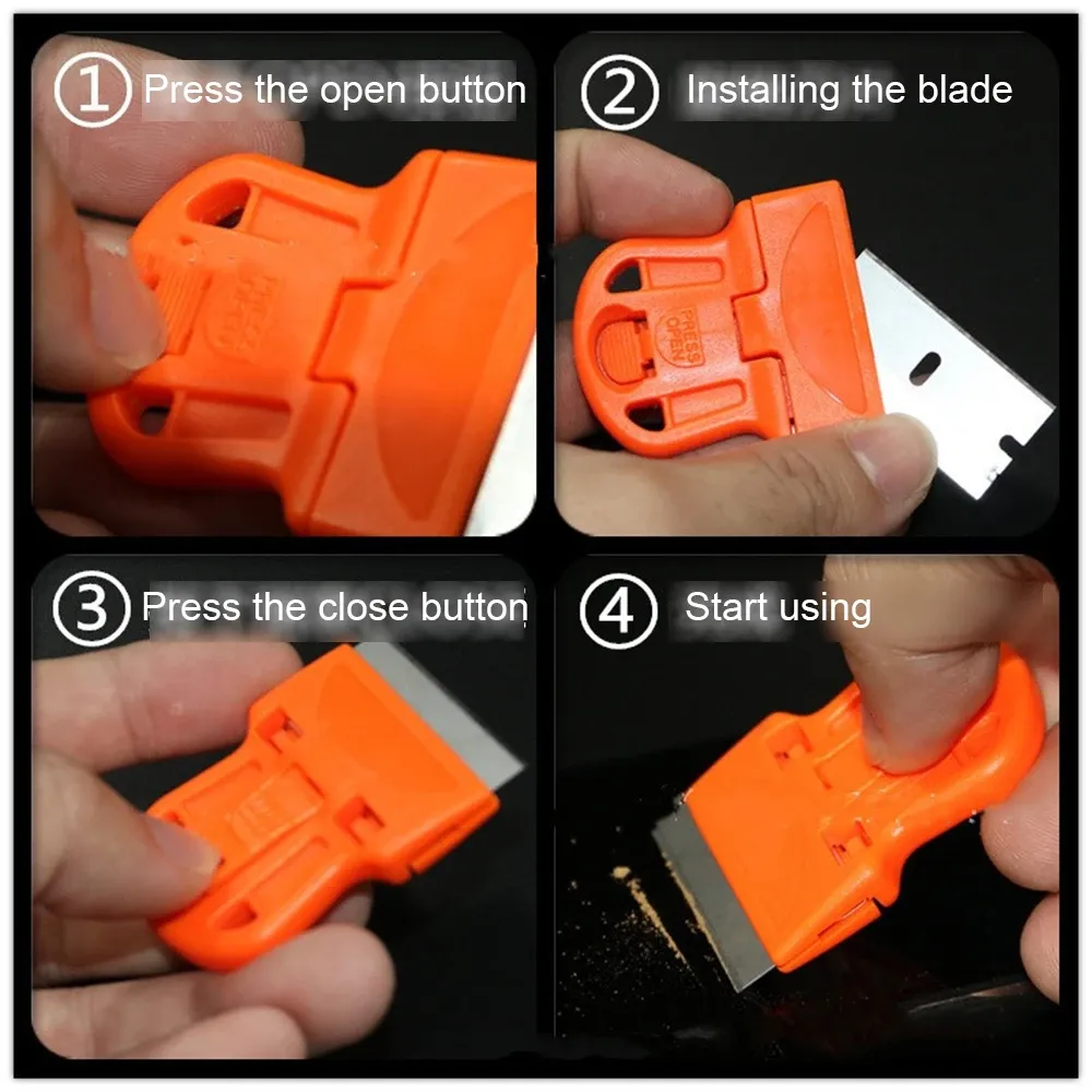 Ceramic Glass Scraper Razor Set - Plastic Handle Window Tinting ...