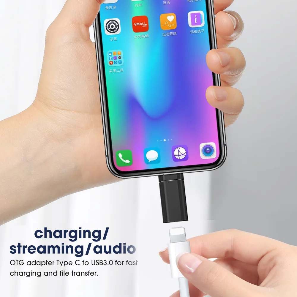 Premium USB C to iPhone Adapter: Fast Charging & OTG Converter - Shop ...