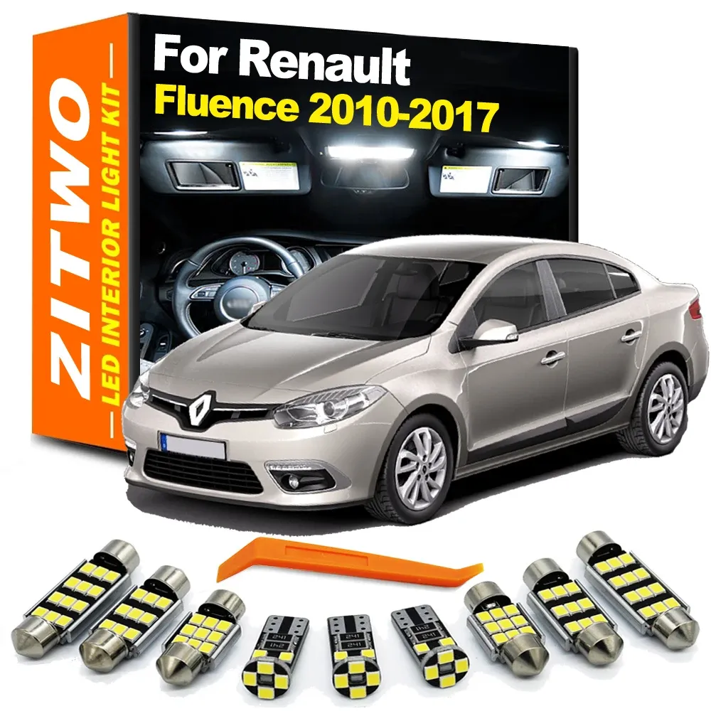 Renault Fluence Interior LED Light Kit, 2010-2017 Car LED Bulb Map Dome ...
