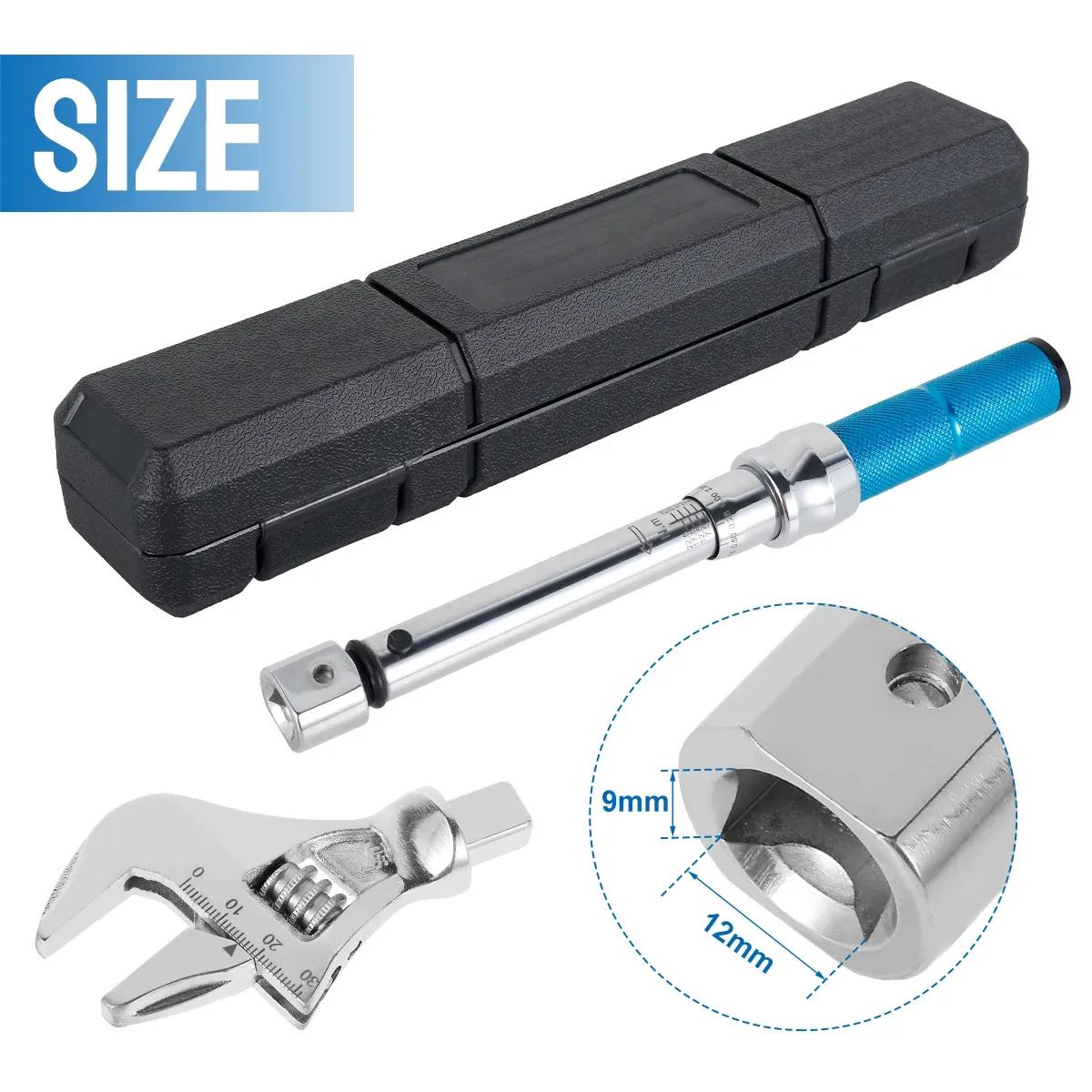 DHgate.com:2024Adjustable Torque Wrench 5-60Nm, Interchangeable Head ...