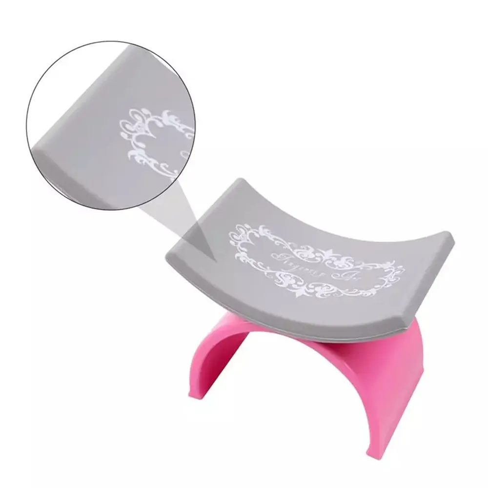 Portable Nail Tech Pillow - U-Shaped Silicone Hand Rest for Manicures ...