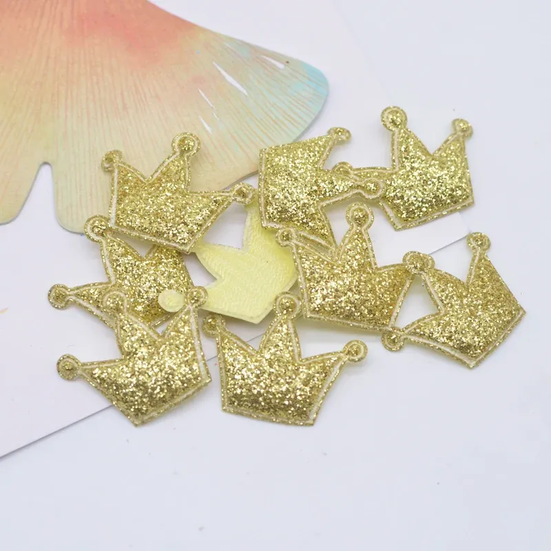 DHgate.com:100Pcs 27x20mm Bling Crown Applique Padded Patches for DIY ...