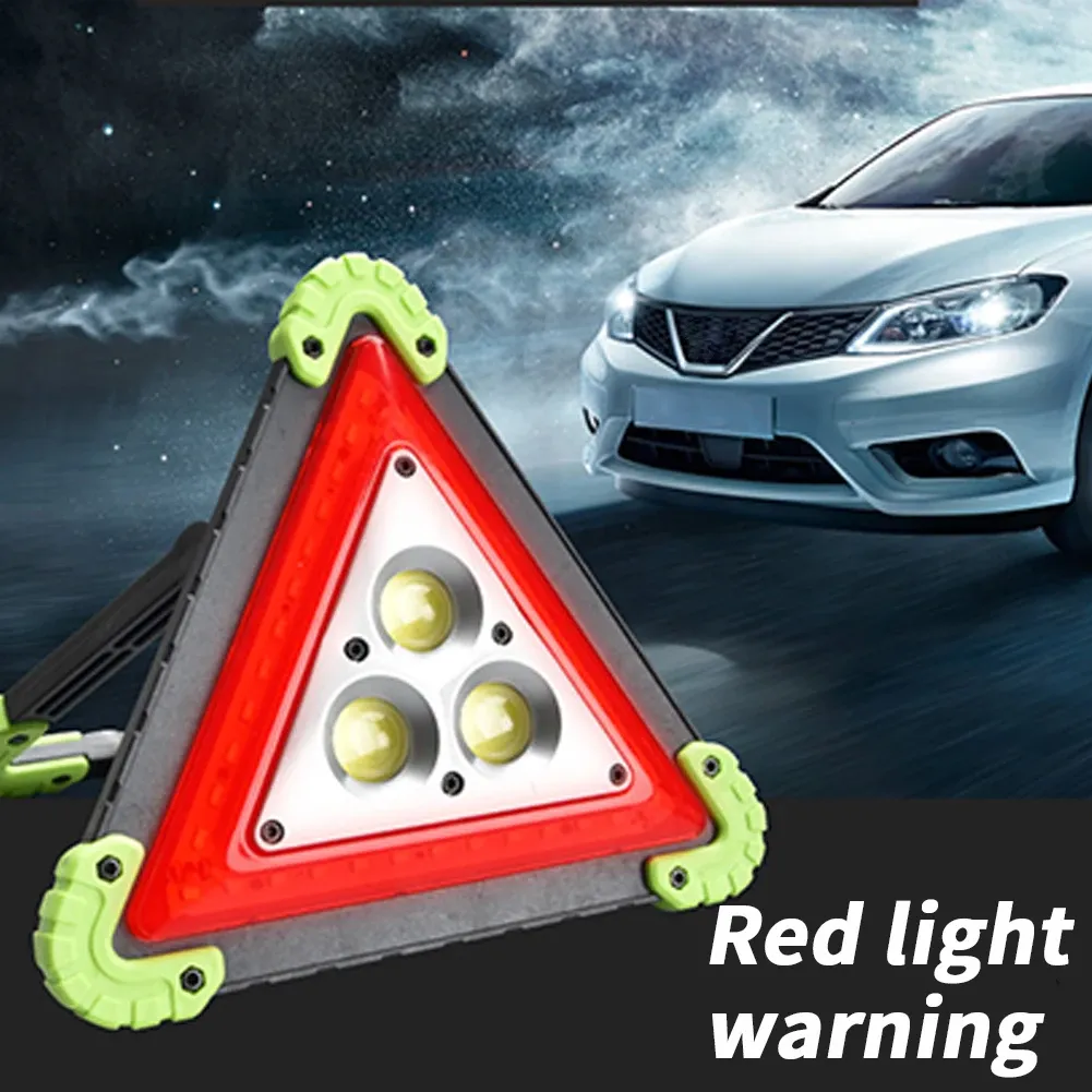 LED Triangle Warning Stop Sign Light 10W USB Rechargeable Emergency ...