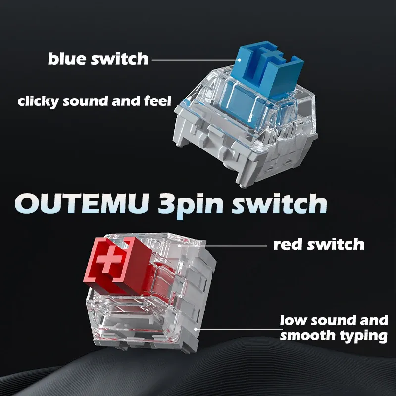 ZIFRIEND ZA94 Gradient Color Mechanical Keyboard: 94-Key Wired Gaming ...