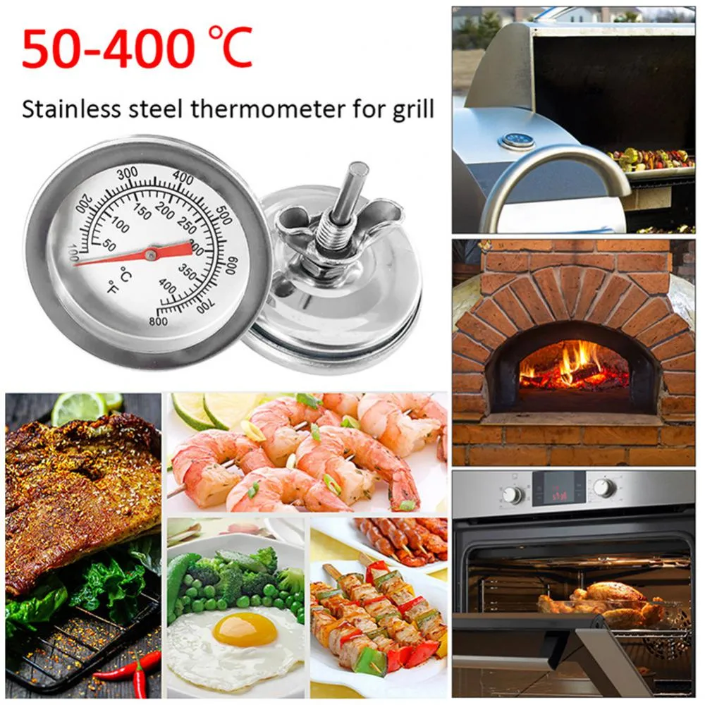 Stainless Steel Meat Thermometer with Digital Probe for Grills, Smokers ...