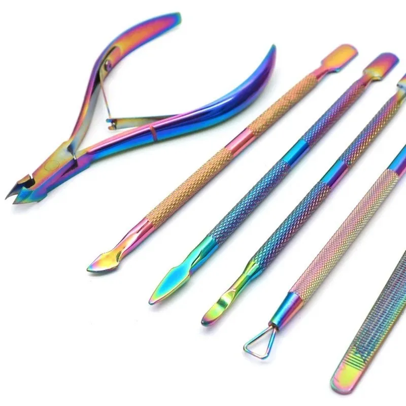 Lurayee Stainless Steel Cuticle Pusher Nail Polish Remover Gel Nail ...
