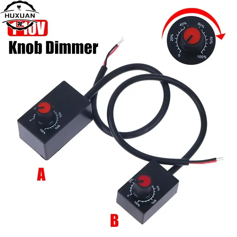 Potentiometer With Switch DC 0 10V/1 10V Knob Dimmer: 0 100% Scale ...