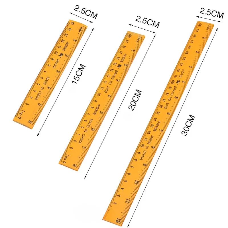 15cm 20cm 30cm Straight Ruler Pine Wooden Straight Rulers Drawing Tool ...