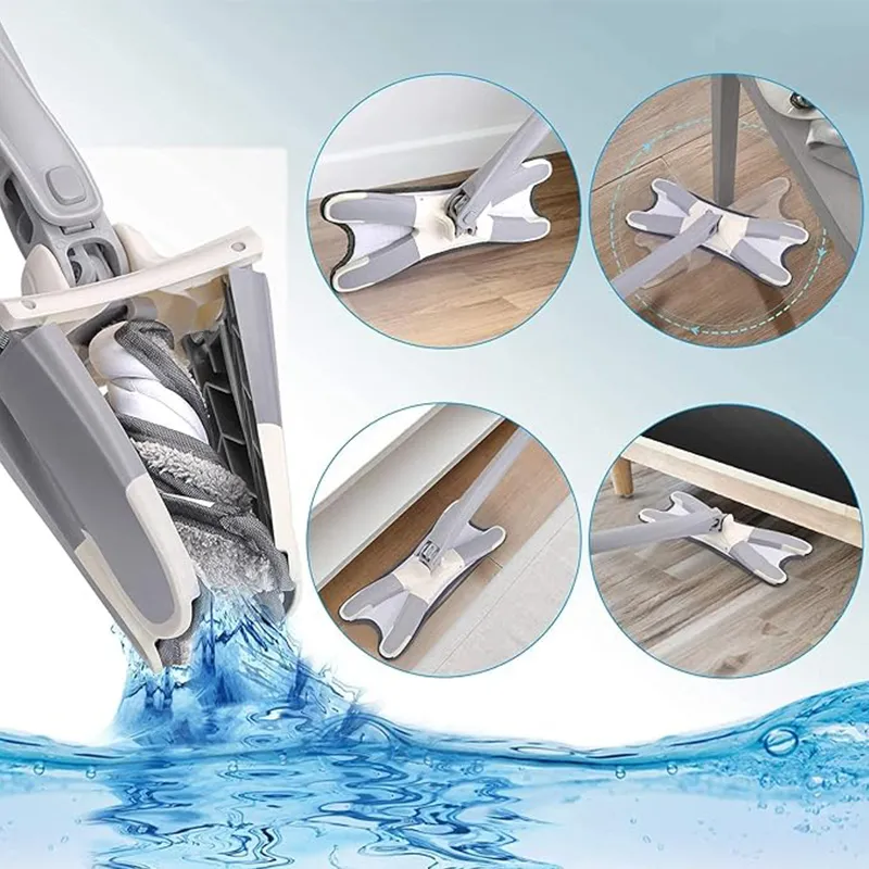 New X-Shaped Mop 360 Rotating Flat Floor Mop with Replaceable Mop Mat ...