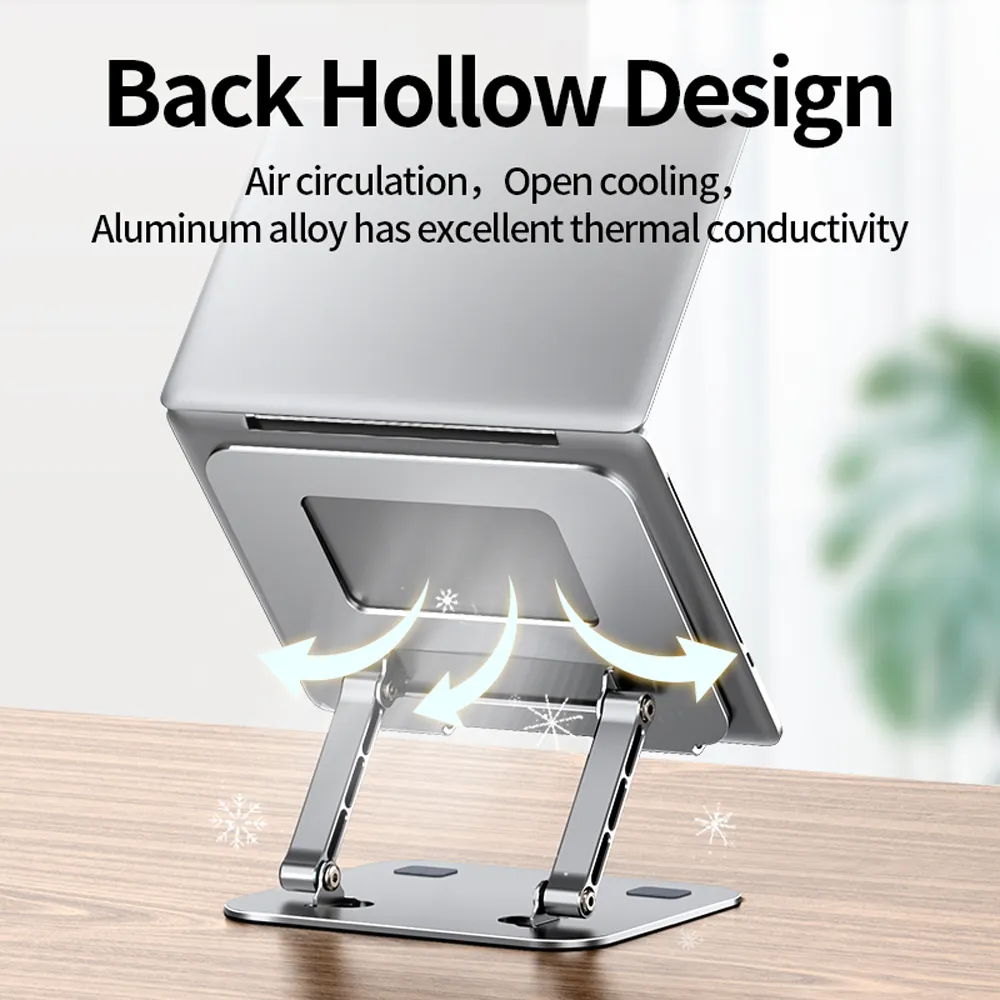DHgate.com:Aluminum Laptop Stand, Adjustable Notebook Holder for 10-17 ...