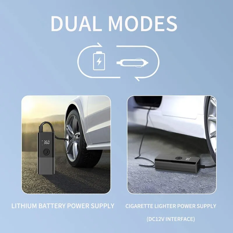 Portable Electric Tire Pump Handheld Mini Self-Propelled Car Air Pump ...