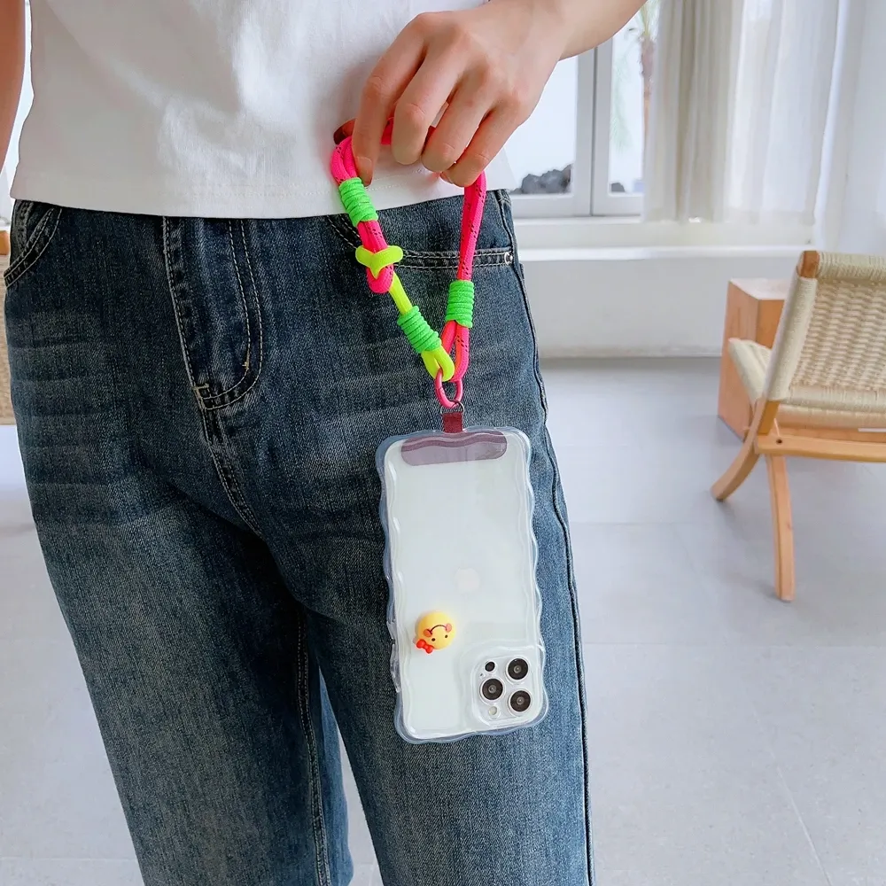 Braided Mobile Phone Lanyard Strap with Detachable Ring and Patch Wrist ...
