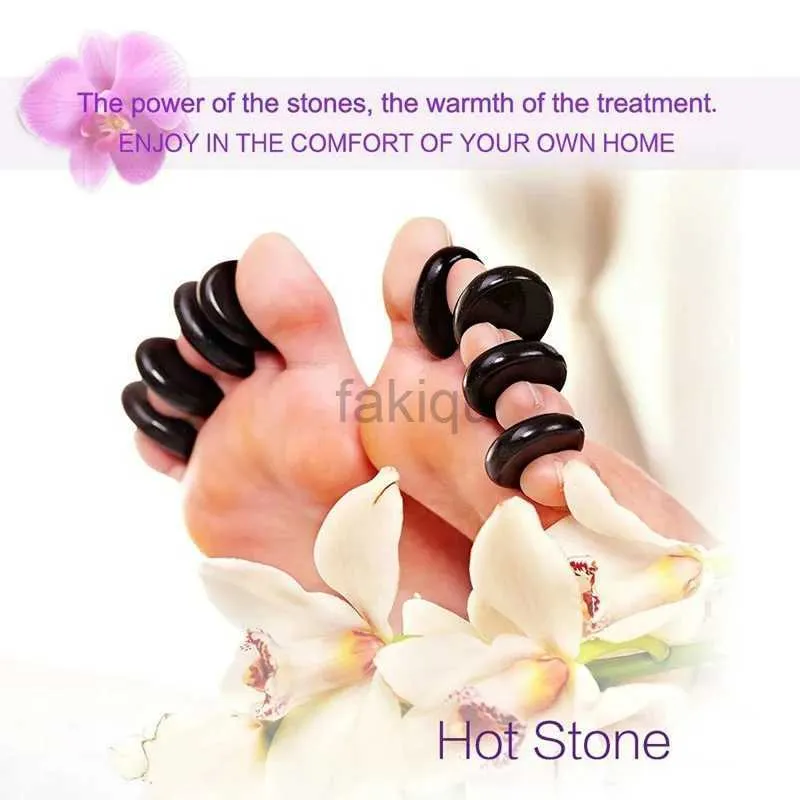 Hot Stone Massage Set - Lava Basalt Rocks for Acupressure, Pain Relief ...