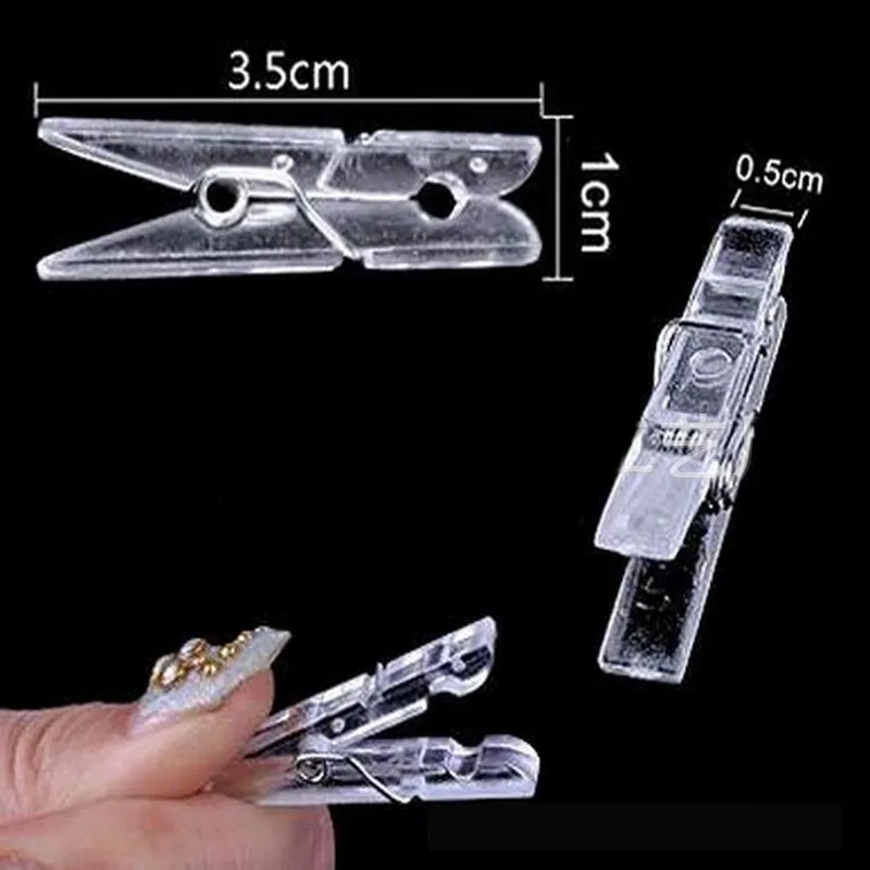 200 Mini Photo Clips Transparent Plastic Spring Clothespin Clips for ...