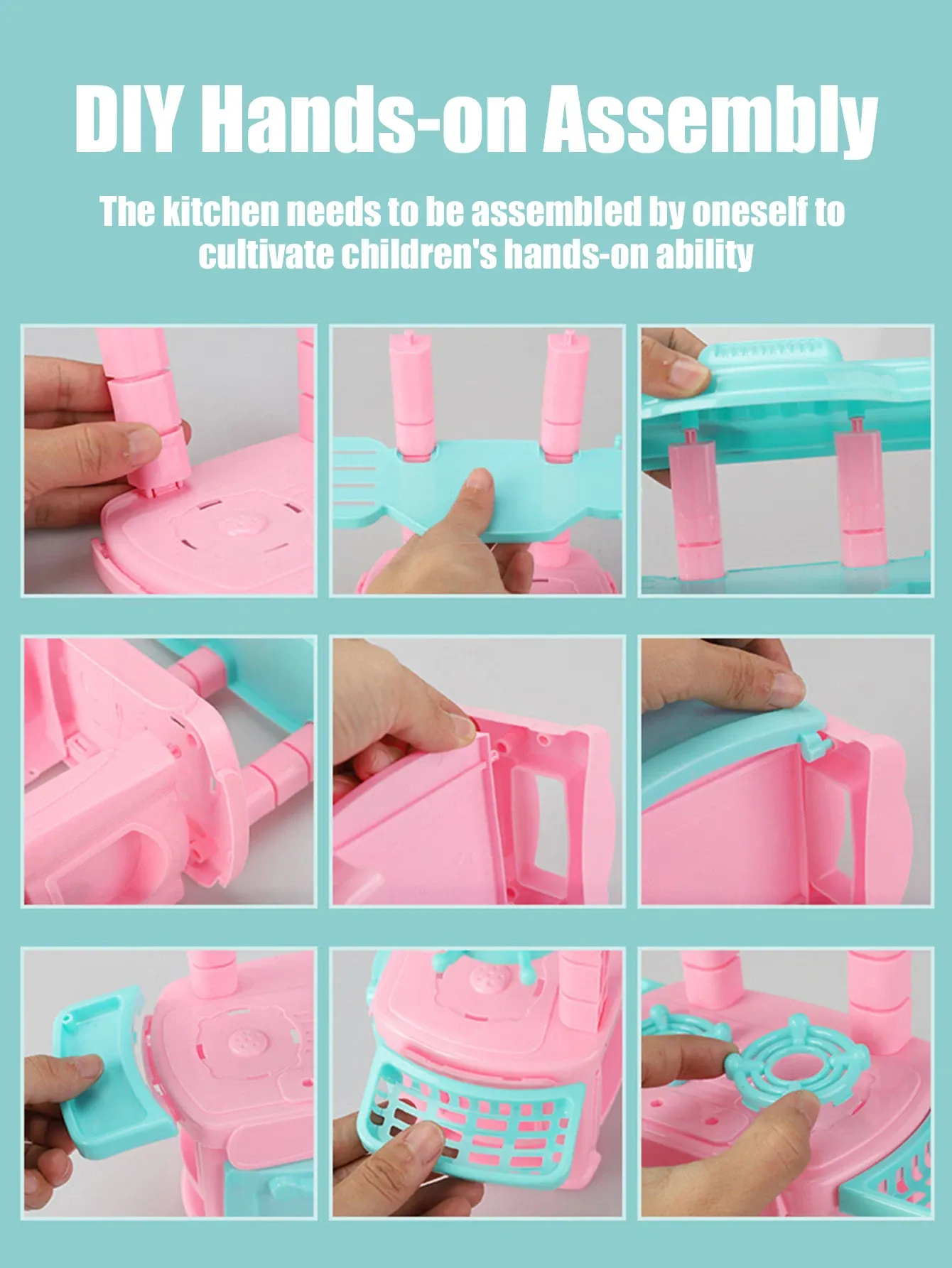 DHgate.com:47-Piece Mini Chef Kitchen Cooking Playset with Pots, Pans ...