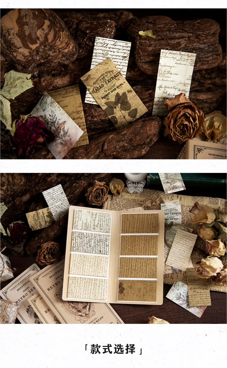Yoofun 80 Sheets Vintage Brown Letters Old Building Memo Pads for ...