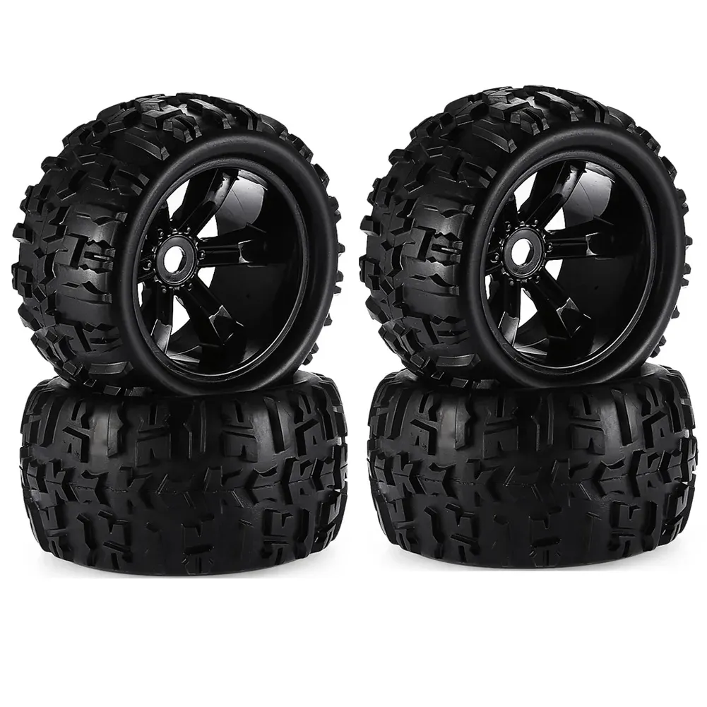 DHgate.com:1/8 Scale RC Truck Tires & Wheels Set, Glued for Traxxas ...