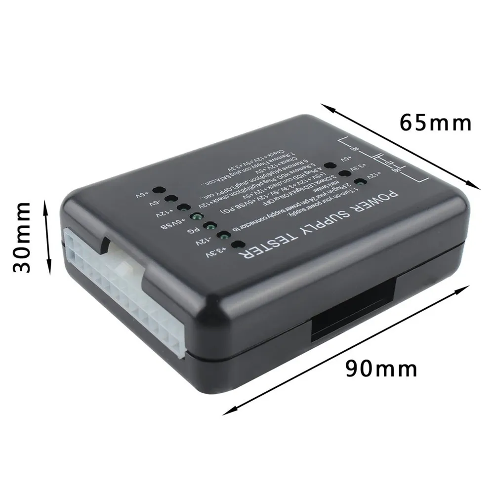 PC Power Supply Tester 20/24 Pin LED Diagnostic Checker for ATX SATA ...