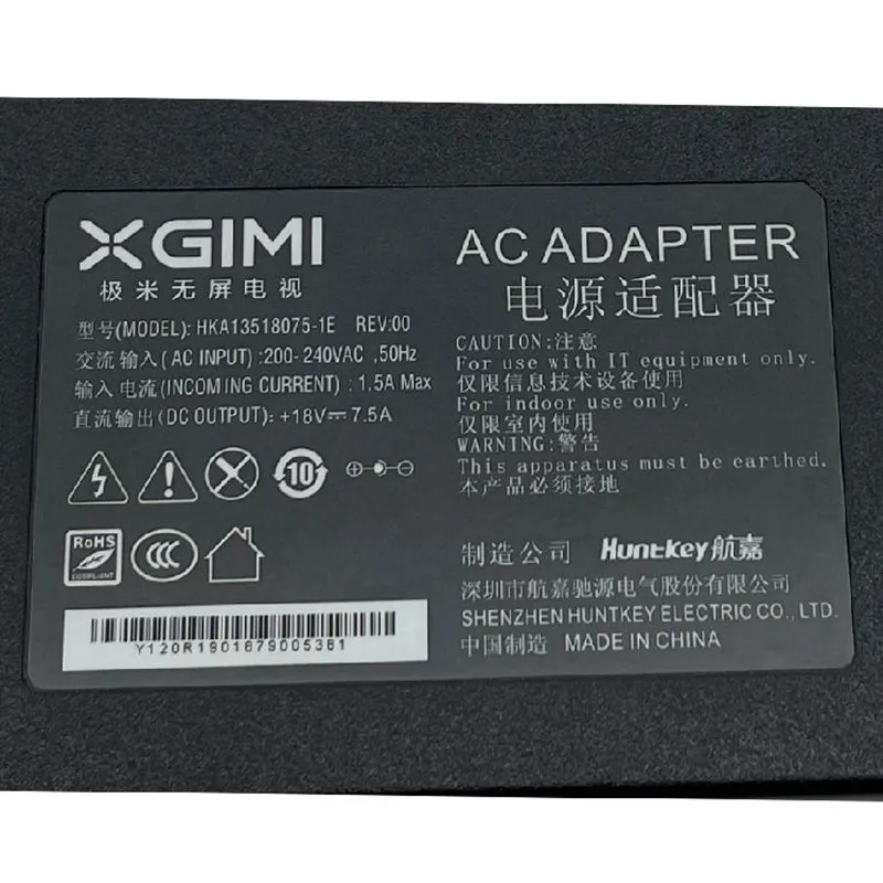 XGIMI 18V 7.5A 135W AC DC Adapter Charger Compatible With XGIMI ...