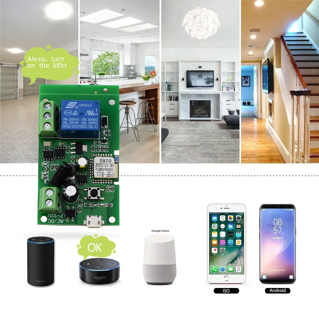 DHgate.com:EWeLink Smart RF Switch Relay Module Controller, Self ...