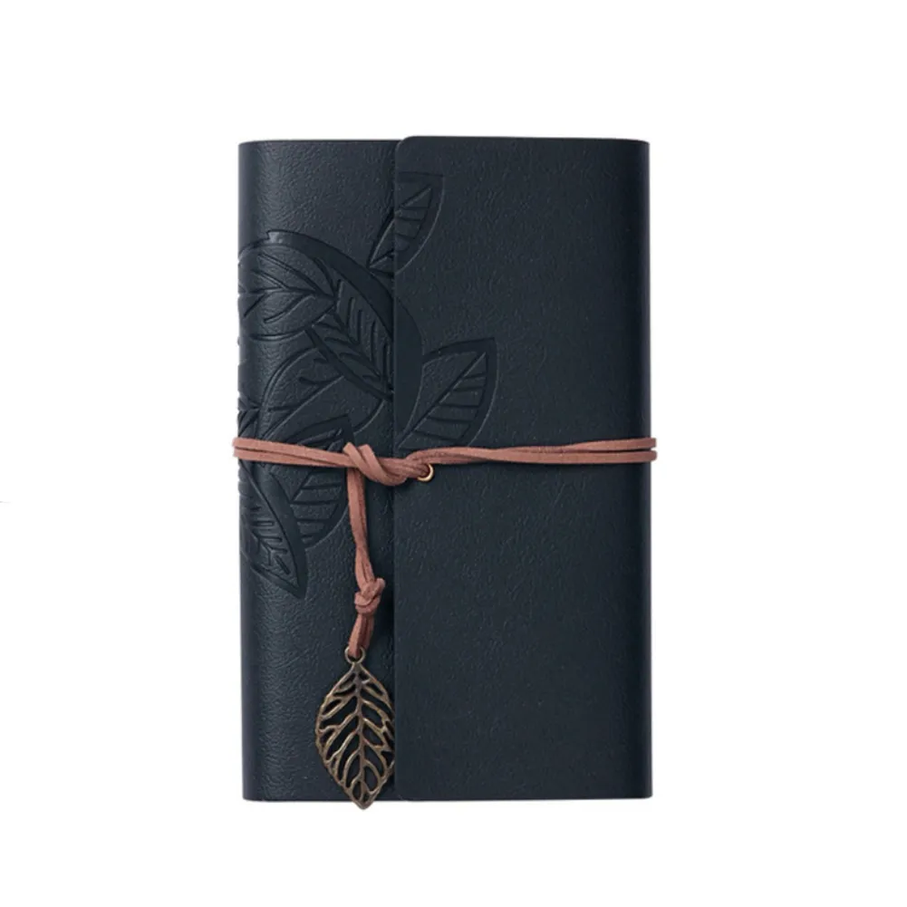 Leather Journal Notebook Vintage Embossed Retro Leaf Writing Journal ...