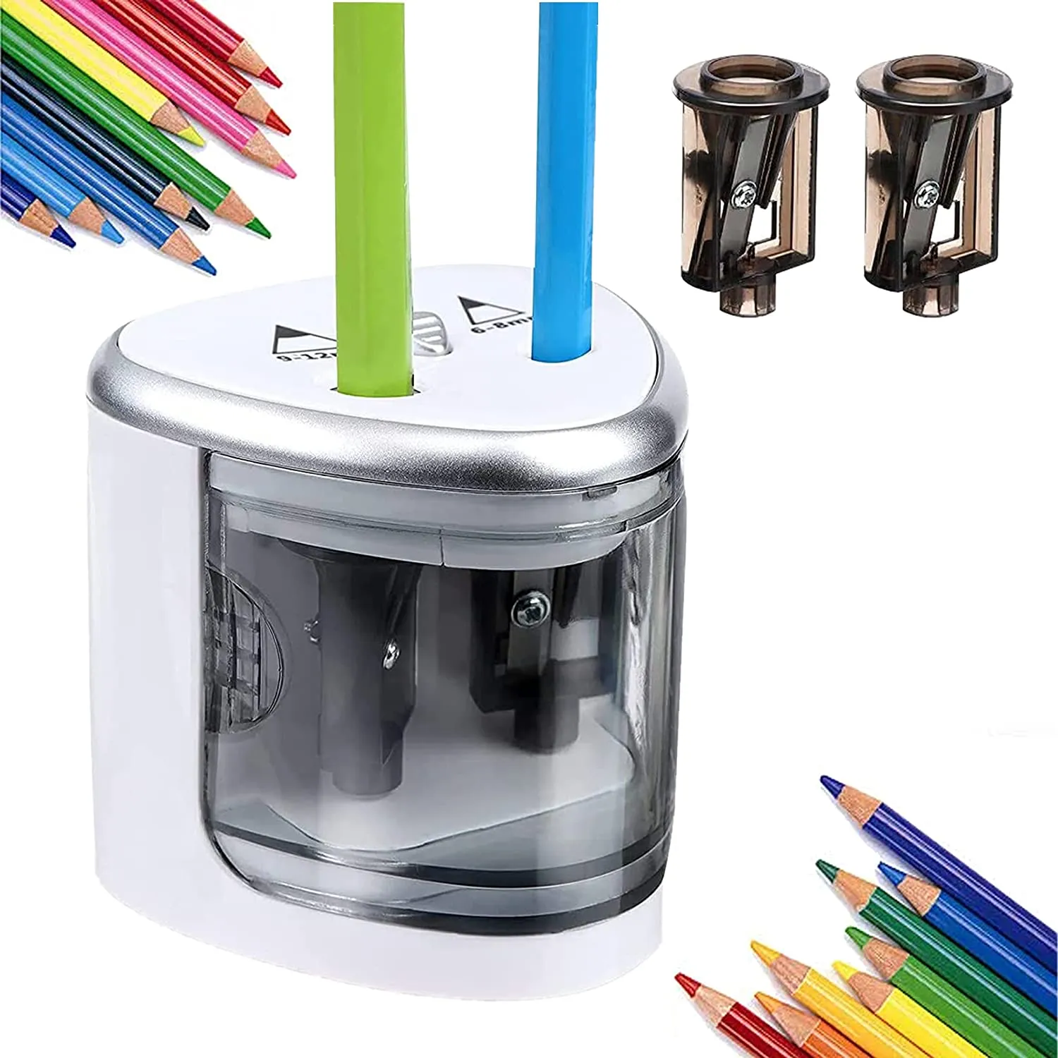 Portable Electric Pencil Sharpener for School & Home - Safe Helical ...