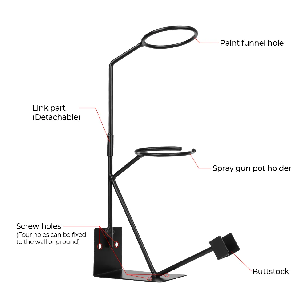 Household Steel Spray Gun Holder with Car Paint Sprayer Stand Bracket ...