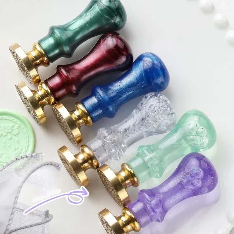 Antique Epoxy Resin Wax Stamp long handles for DIY Wedding Invitations ...