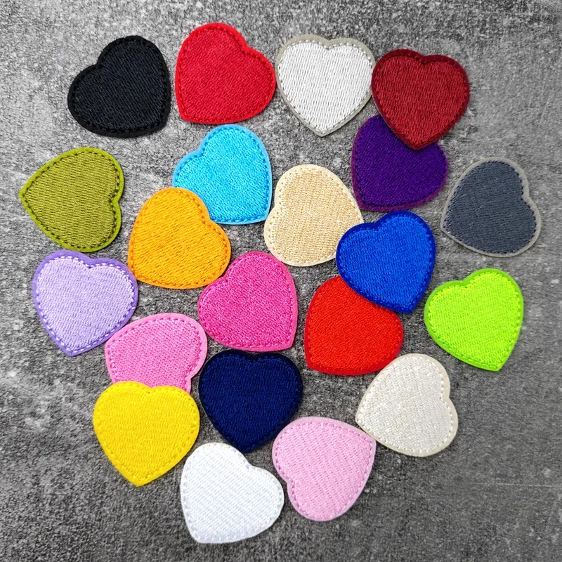 Color Heart Shape Iron-On Embroidered Patches Sewing Supplies ...