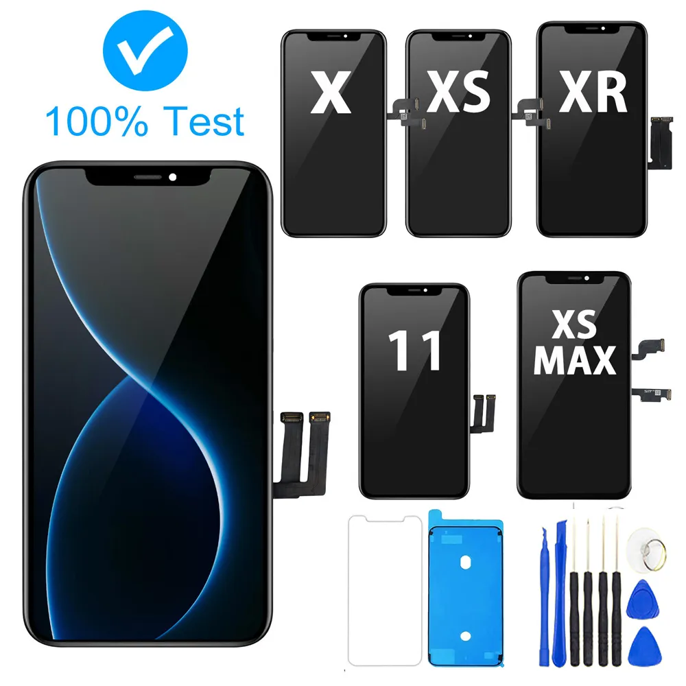 OLED For Iphone X XR XS 11 LCD Display Screen Replacemeent With 3D ...
