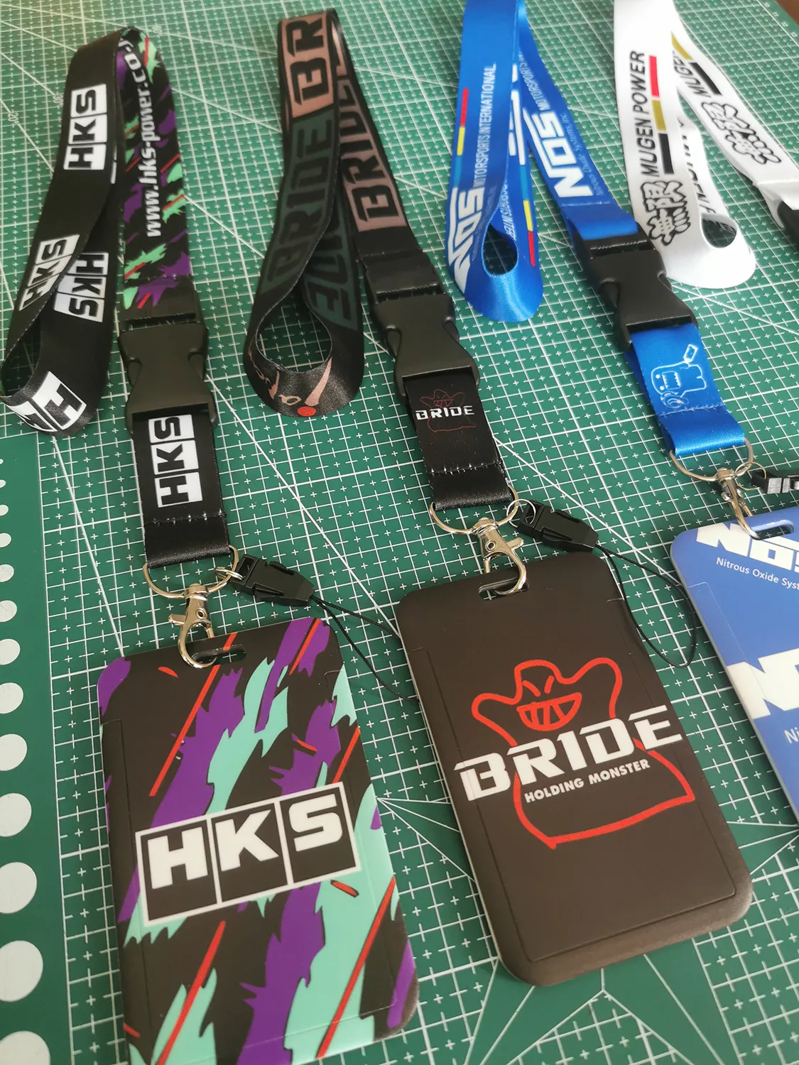 Wallet With Key Ring JDM Racing Keychain ABS Card Holder Lanyard For ...