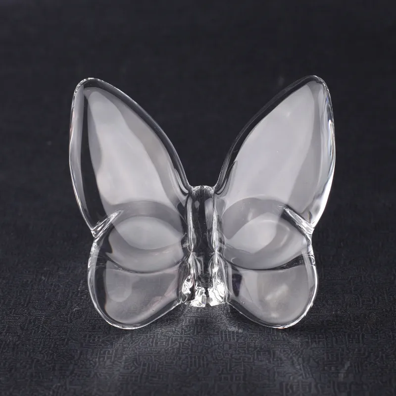 Crystal Glass Butterfly Ornament Transparent Nordic Style Wedding Gift ...