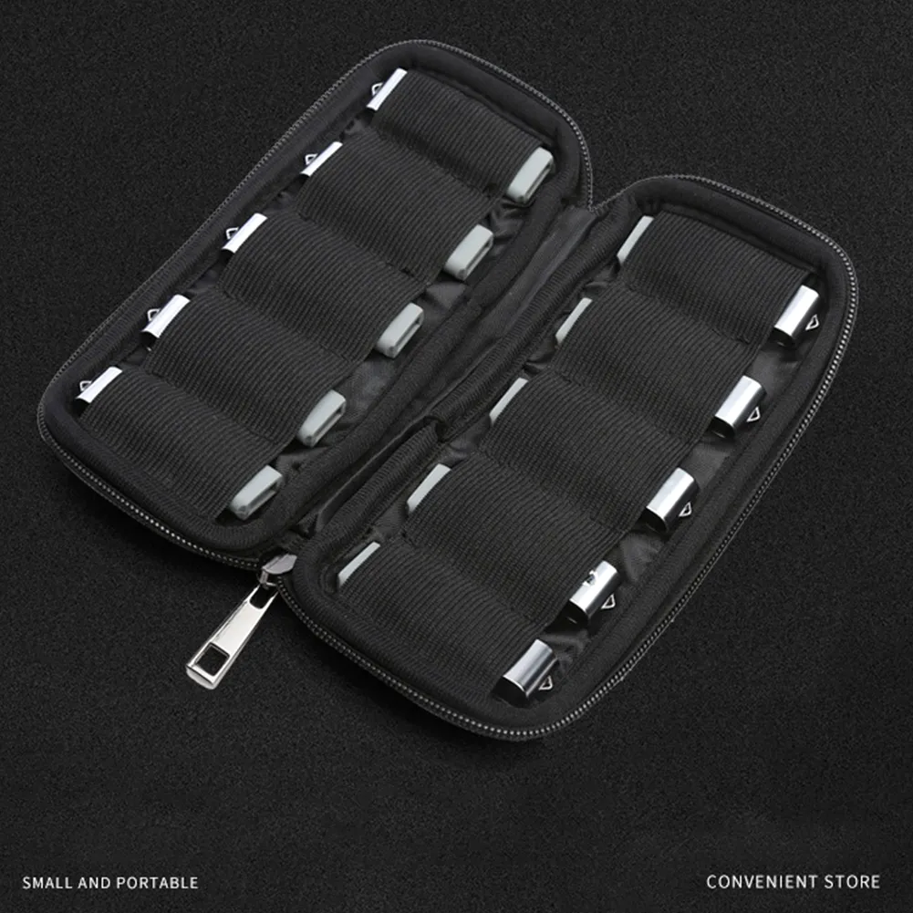 DHgate.com:Premium Black U Disk Organizer Case: 10 Compartments Storage ...