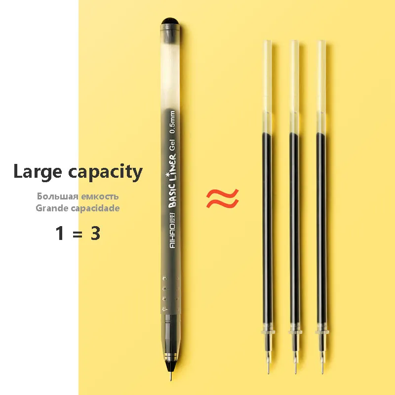 Blue Ballpoint Gel Pens 0.5mm Fine Point Large Capacity Bulk Writing ...