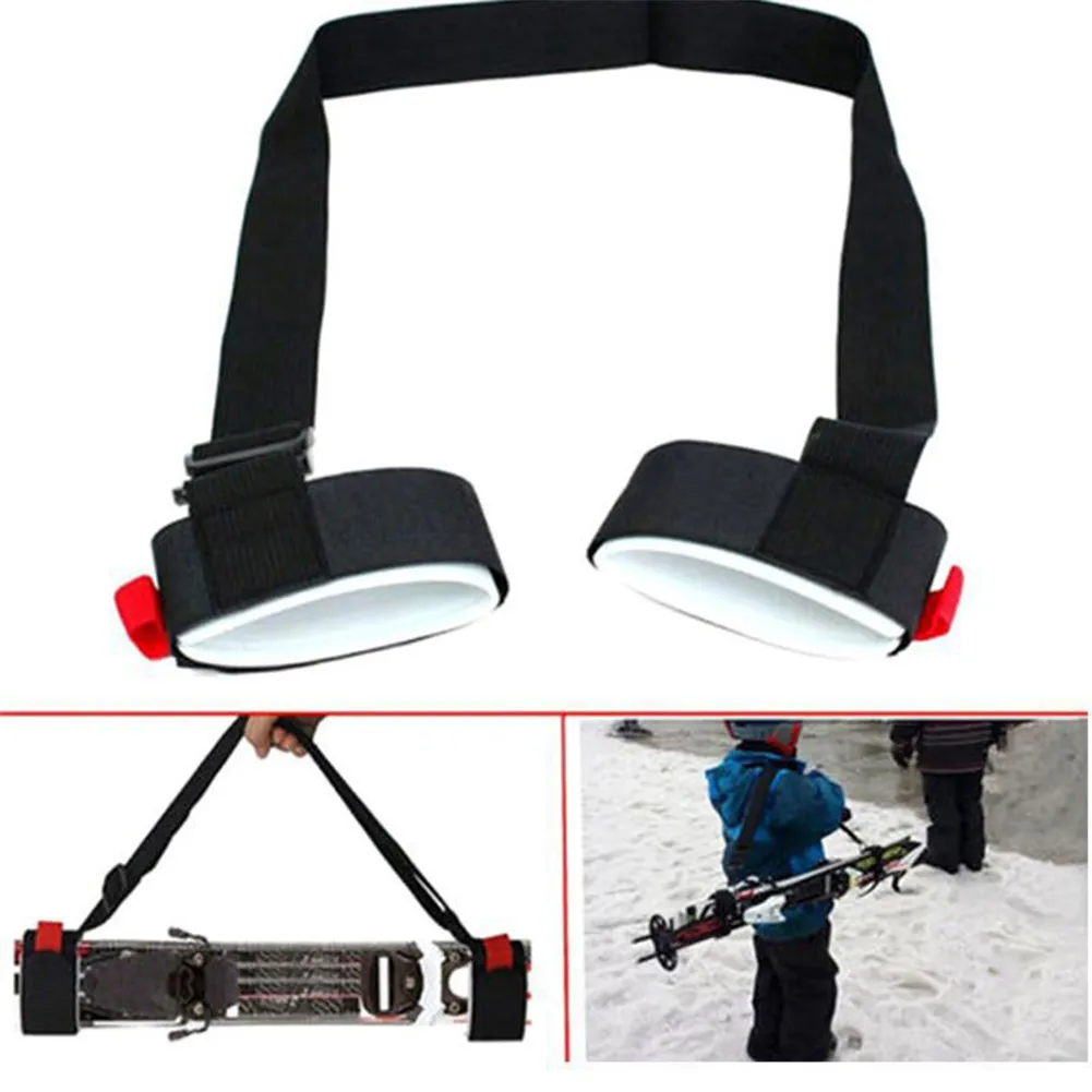 10-Adjustable Skiing Pole Shoulder Straps with Hook Loop for Ski Board ...