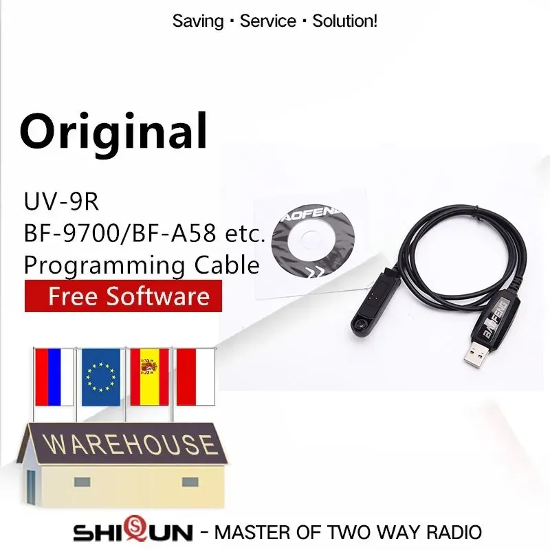 BAOFENG Programming Cable USB For UV 9R Pro, UV 68 Pro Max, UV 9R Plus ...