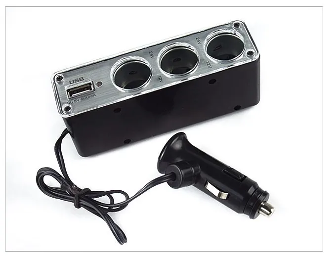 Bluetooth Cigarette Lighter Adapter With USB Charging Port & DC Outlet ...