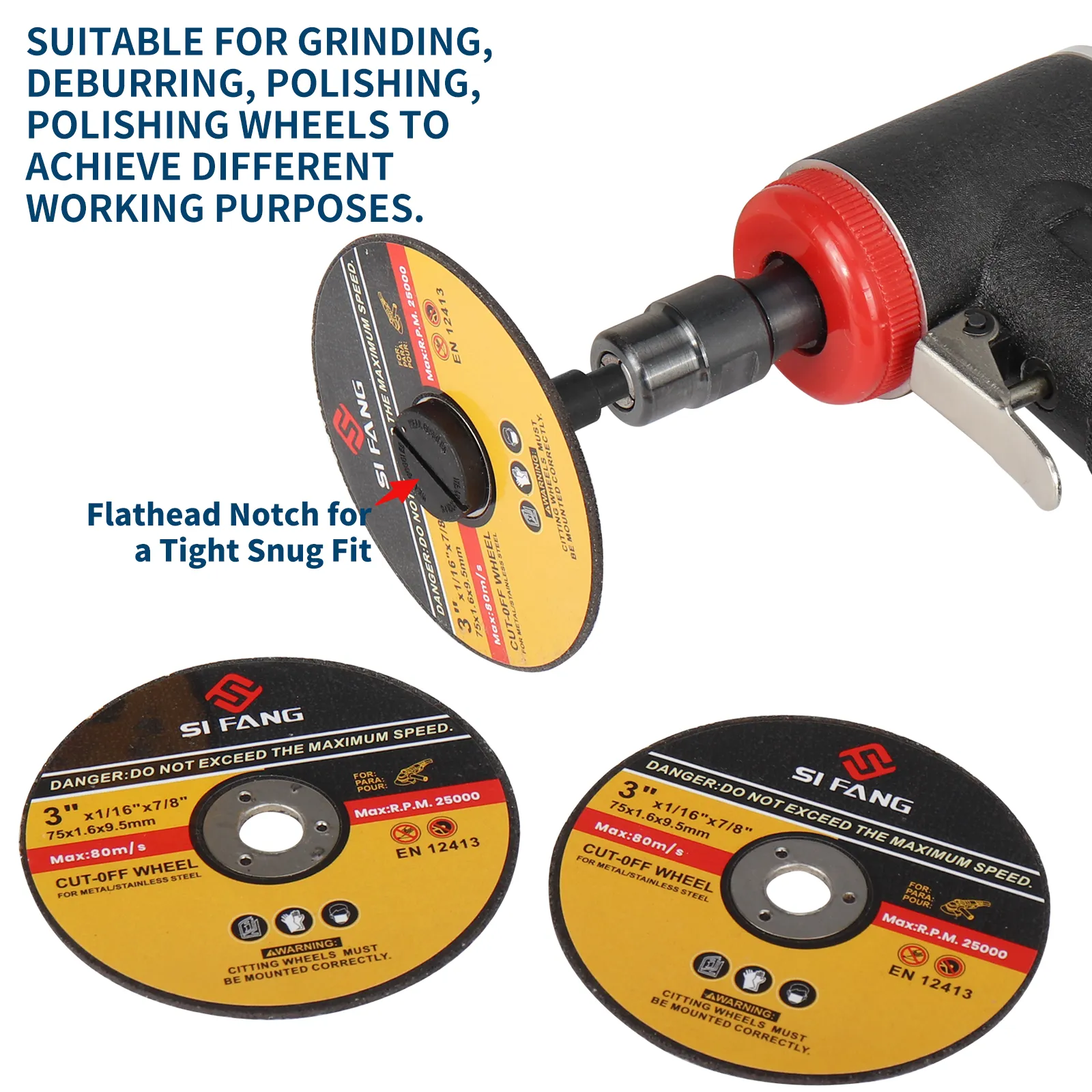 Die Grinder Cut Off Wheel 1/4" Mandrel Wheel Arbor Mandrel Chuck Type ...
