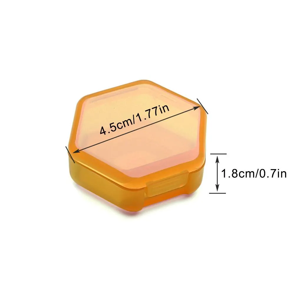 3-Pack Portable Mini Diamond-Shape Pill Boxes: Candy-Colored Pocket ...