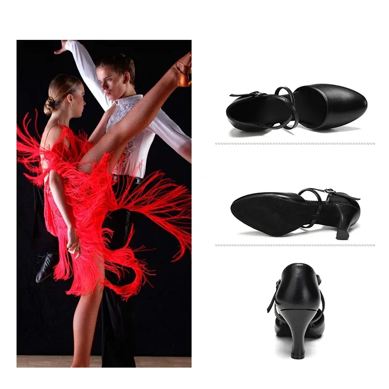 Dance Shoes Black Tango Square Dancing Shoes For Women,Closed Toe ...