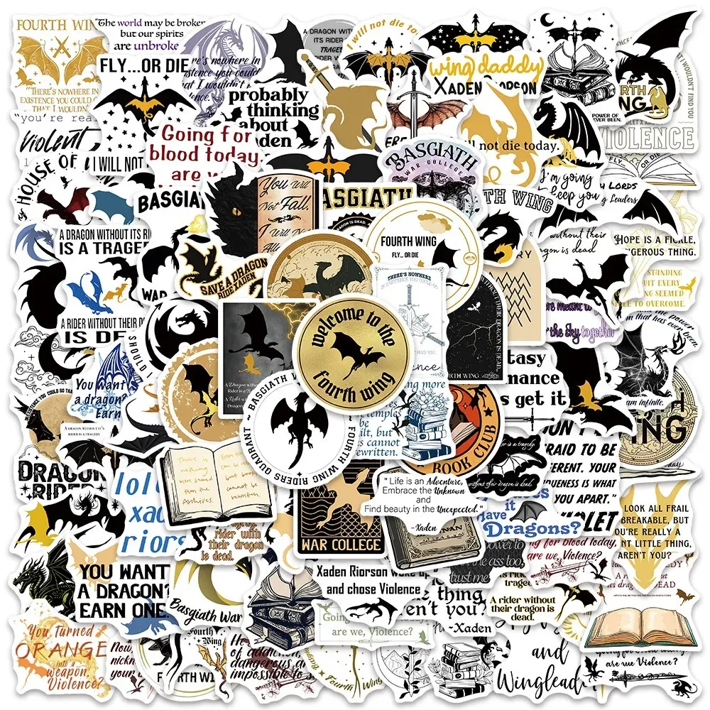 Wholesale Fantasy Dragons Fourth Wing Book Journal Stickers Set Of 10 ...