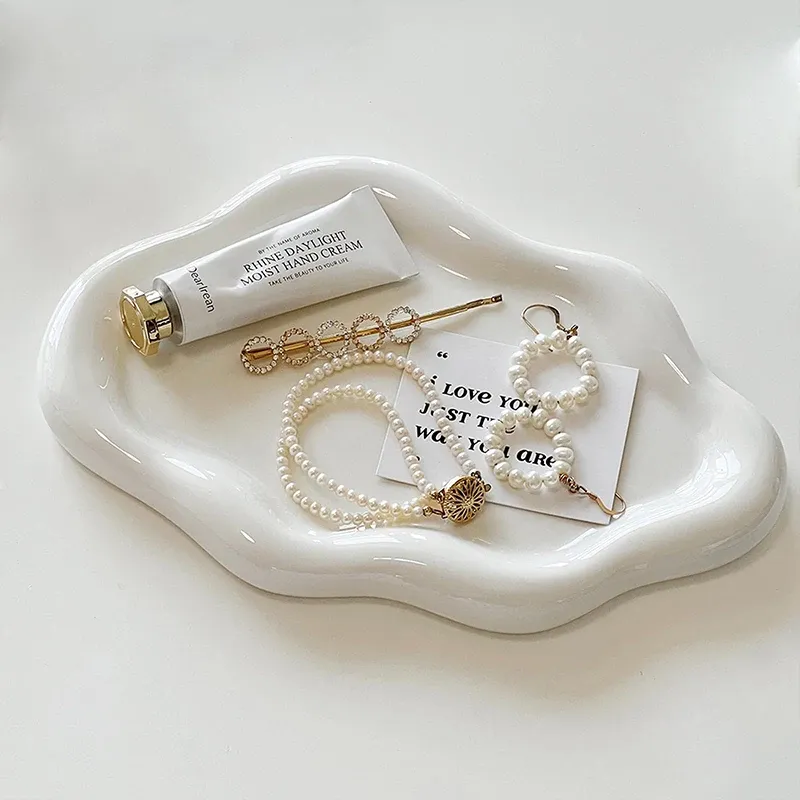 Ceramic Jewelry Holder White Cloud Design: Decorative... From ...