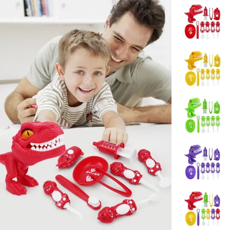 Dinosaur Dentist Play Set for Kids Toddlers with Plush Dinosaur and 10 ...