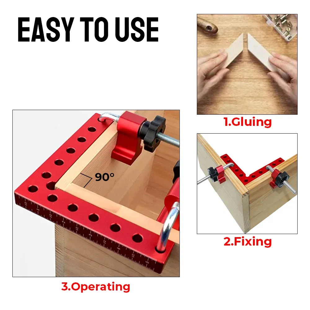 90 Degree Right Angle Woodworking Clamp L Shaped Fixing Clip For Panel ...