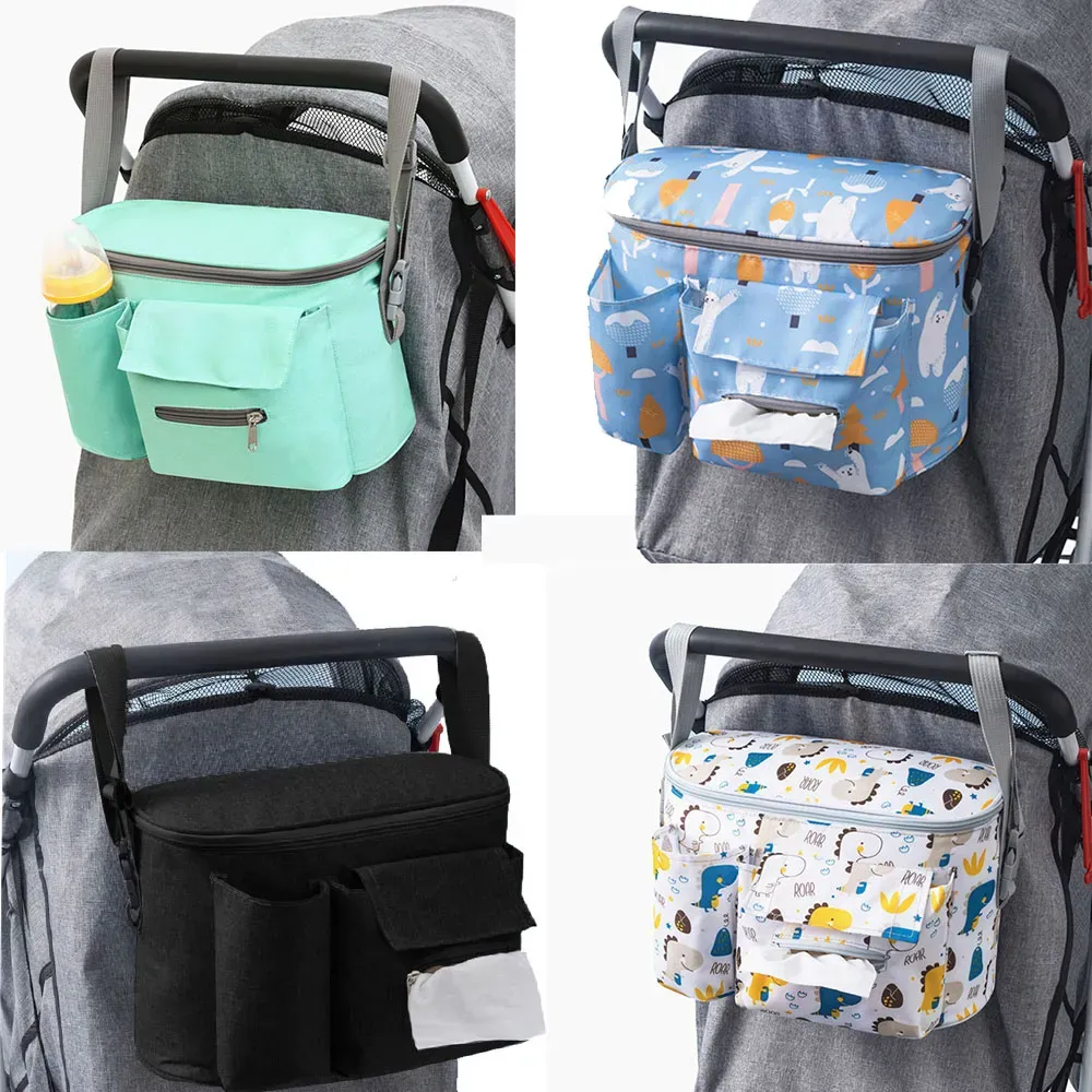 Universal Baby Stroller Organizer with Cup Holders and Diaper Storage ...