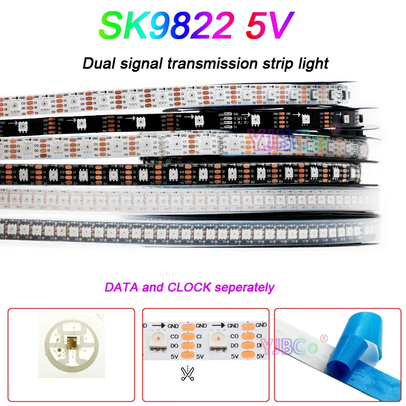 1~5m Addressable SK9822 LED Strip Light 5V DATA And... From Ddmylovely ...