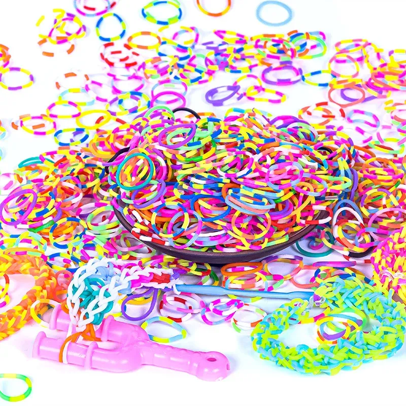 2024Rubber Loom Bands Bracelet DIY Kit with Colorful Rubber Bands for ...