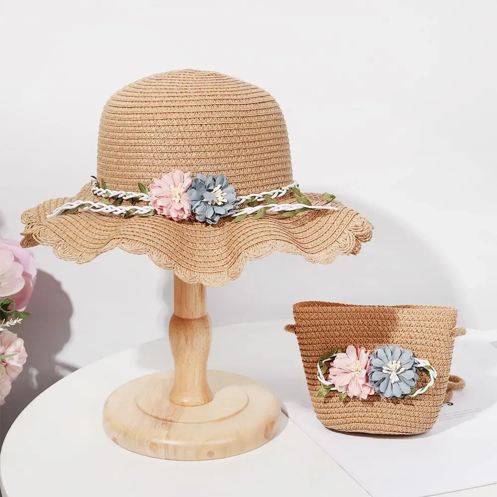 Adorable Woven Straw Summer Beach Hat Messenger Backpack for Kids from ...