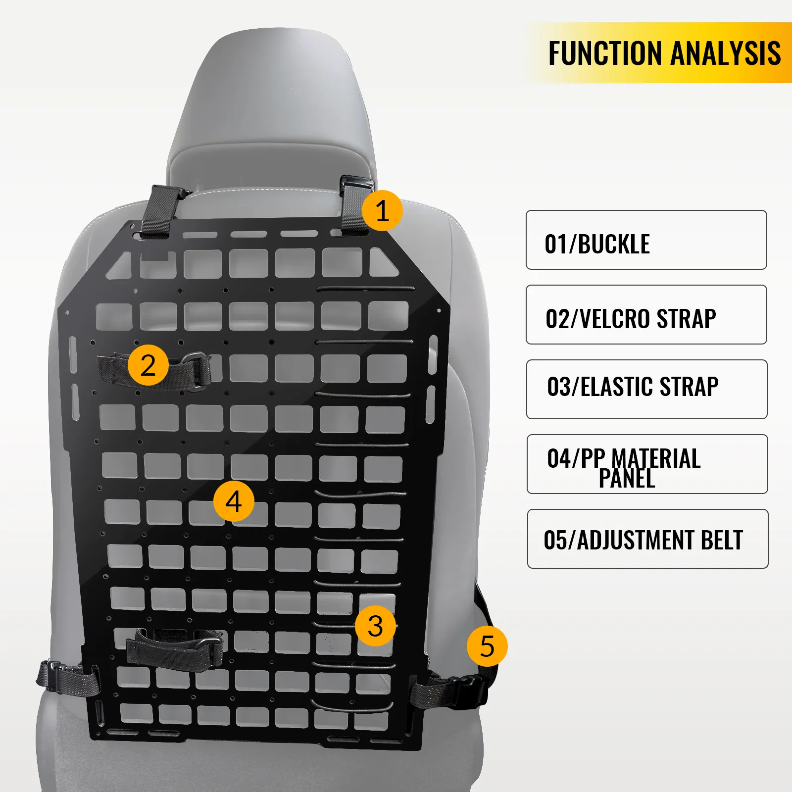 Vehicle Rigid Gun Rack Panel Organizer For Rear Seat Cupra Ateca, Back ...