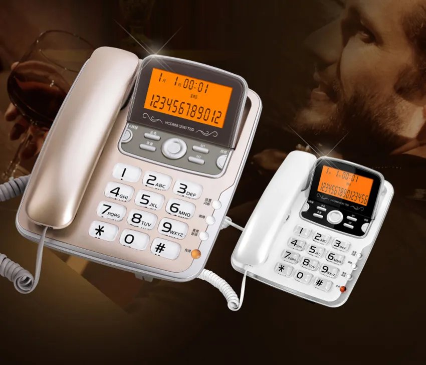 Corded Landline Phone with Large Flip Screen, Backlight, Auto IP, and ...